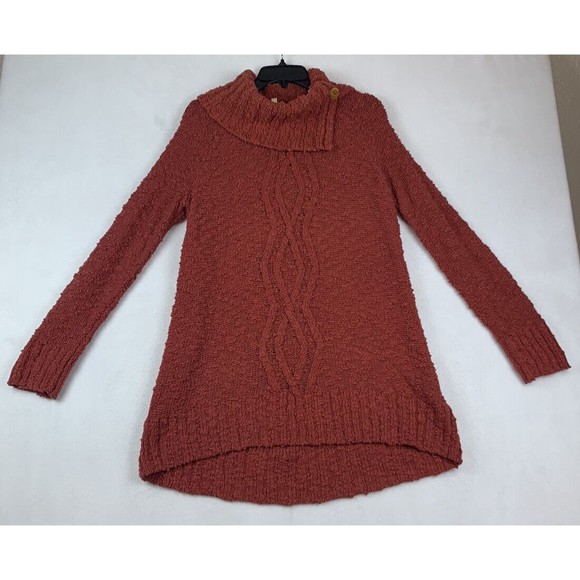 Moth | Sweaters | Anthropologie Moth Brick Red Oversized Chunky Cowl ...